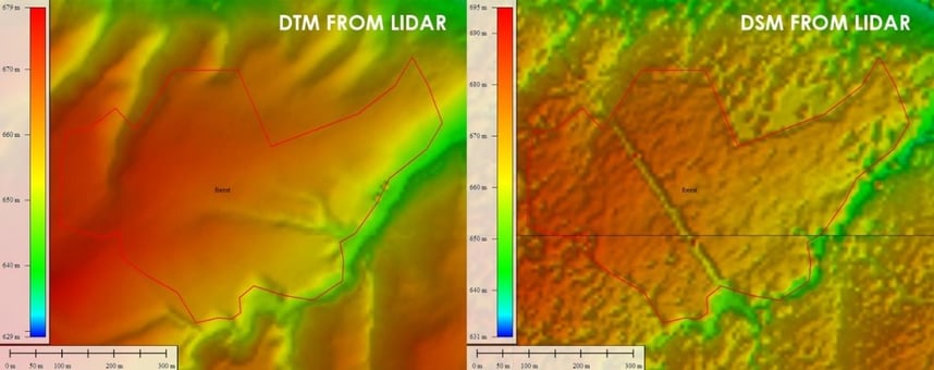DSM, DTM, and DHM Elevation Mapping in Telecommunications