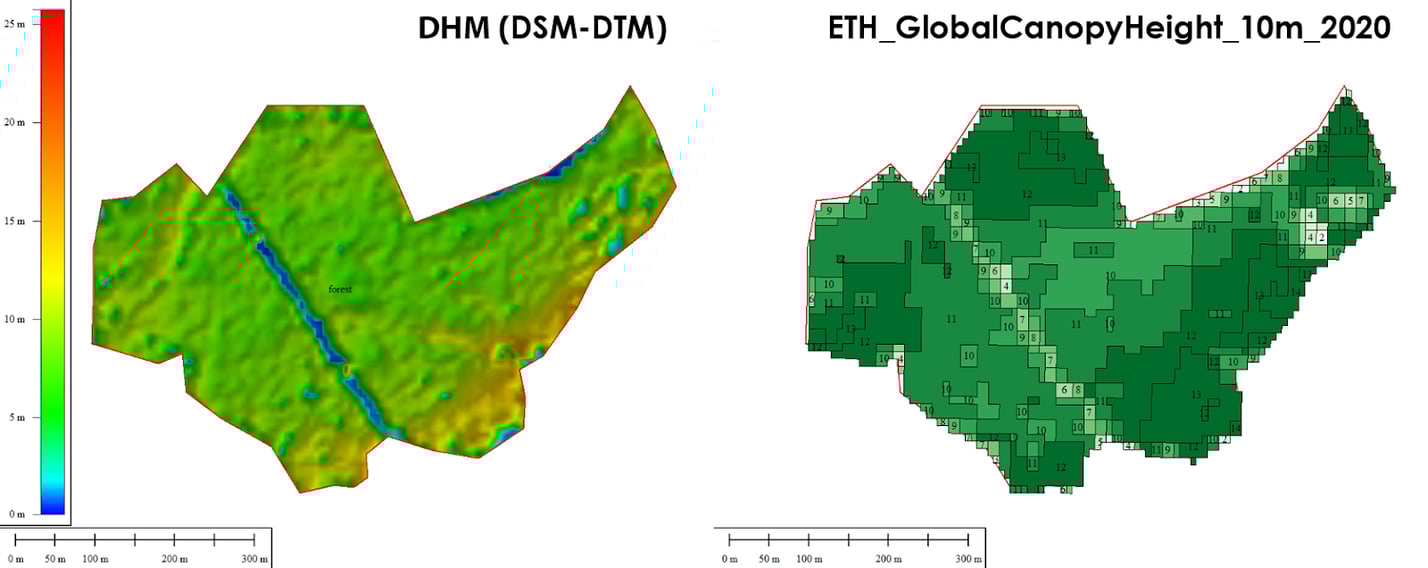 DSM, DTM, and DHM Elevation Mapping in Telecommunications